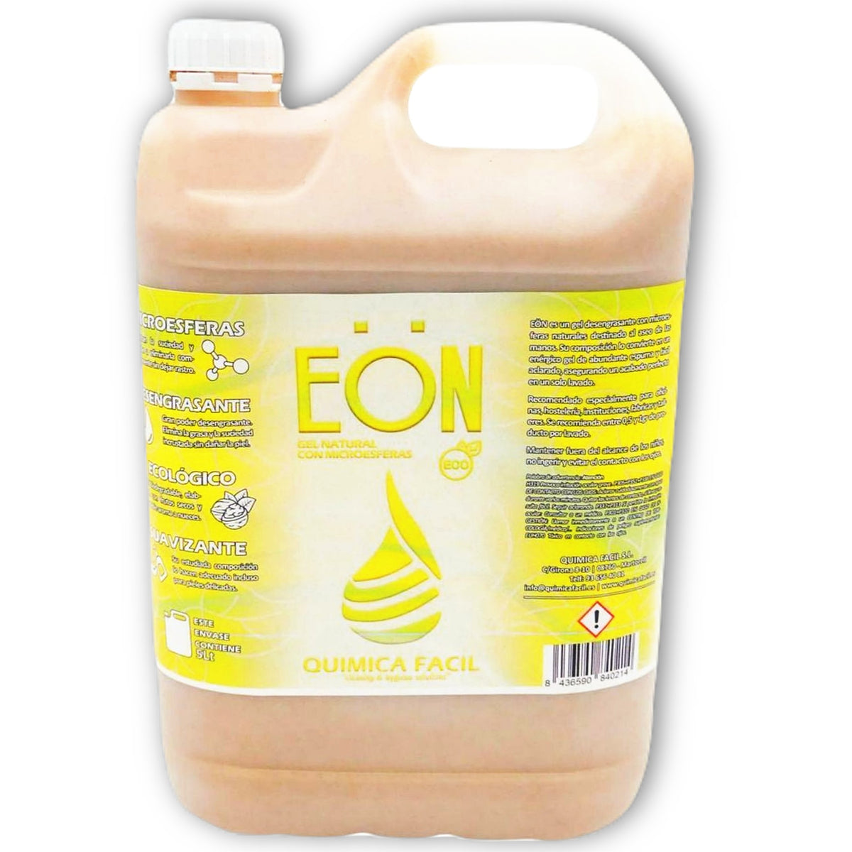 EÖN Gel Natural Desengrasante con Microesferas garrafa 5 Litros - Ecol ...