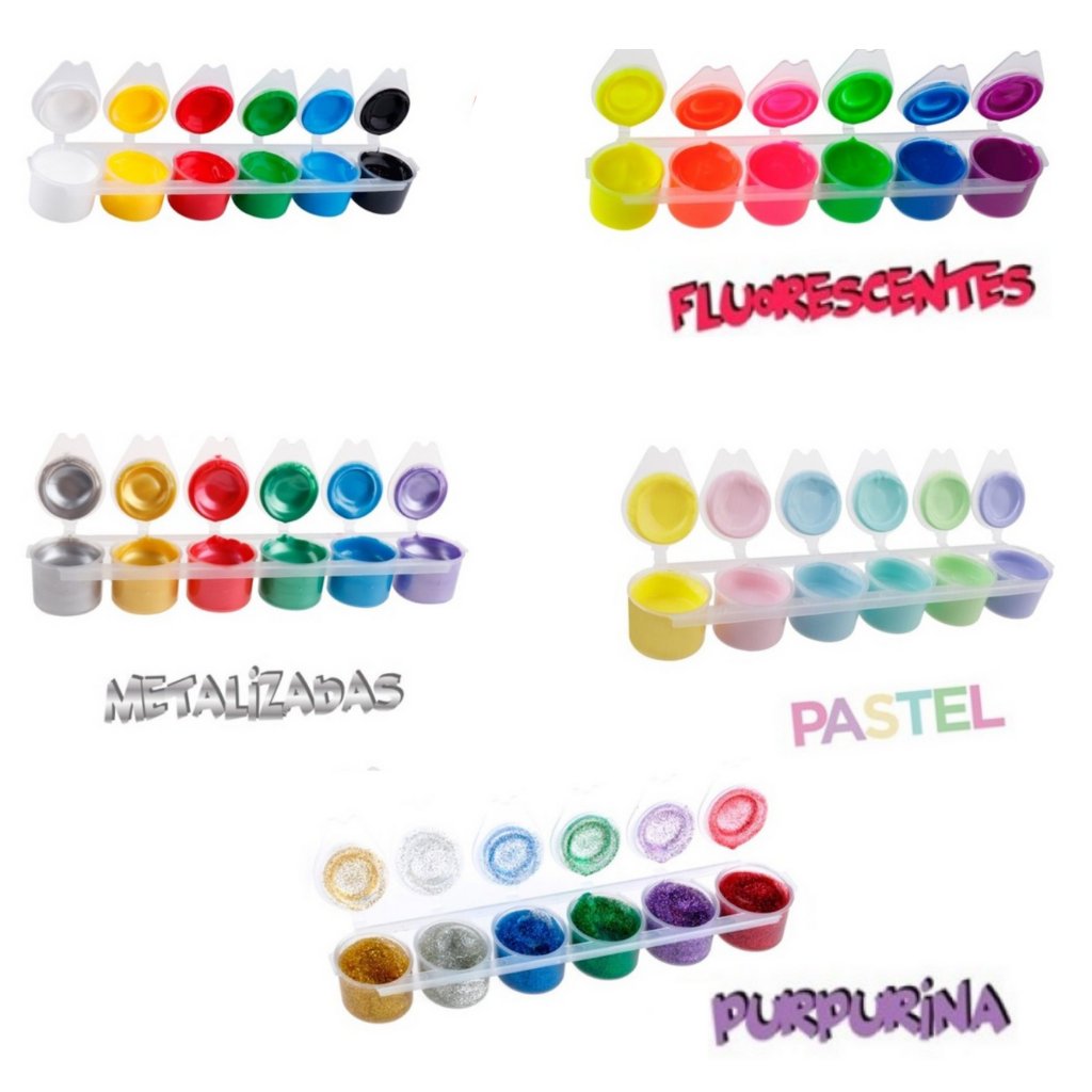 Kit de 30 temperas de colores primarios distintos. Material de dibujo ...