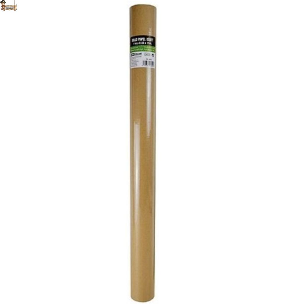 Papel Kraft marrón en rollo. Embalaje, relleno, envolver, regalos, env ...